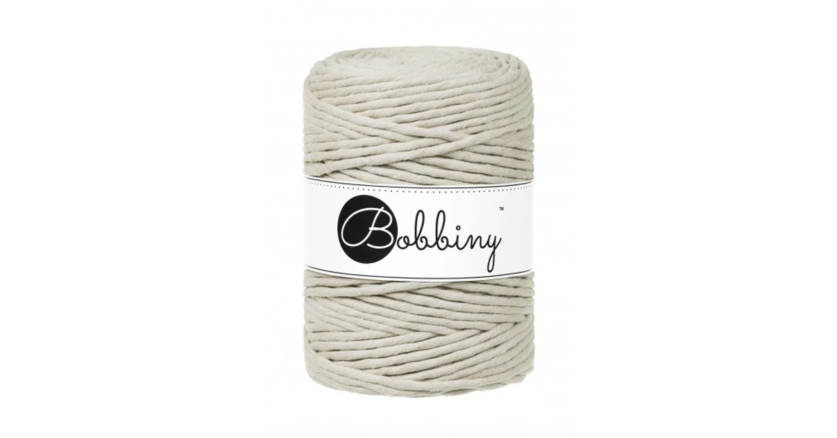 Bobbiny pale olive makramé fonal 5 mm (100 m)